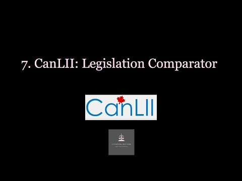 7 CanLII Tip: Legislation Comparator