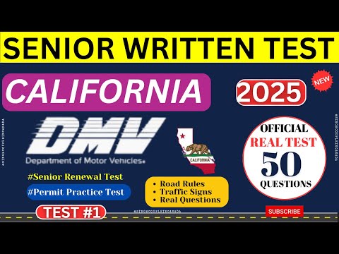 California DMV Written Test 2025 | DMV Senior Written Test 2025 | DMV Renewal For Seniors