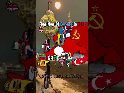 Flag Map of Europe in 1942