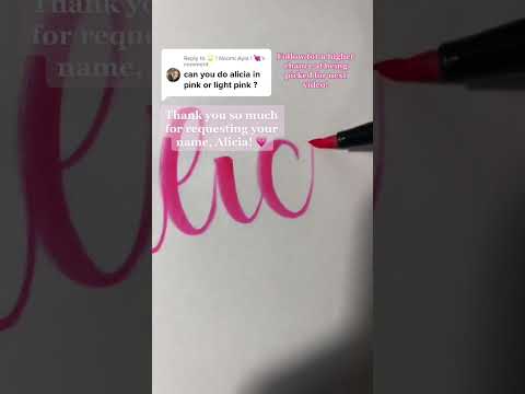 writing names in calligraphy pt. 197! #alicia #shorts