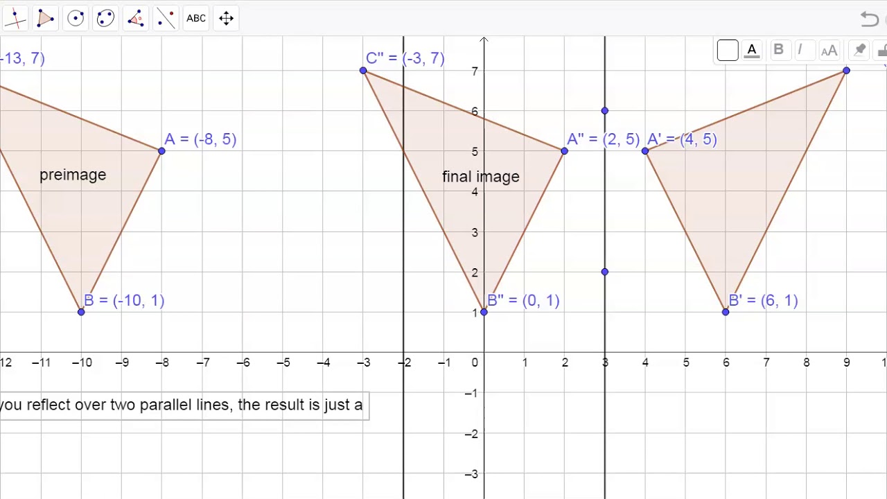 Geogebra:  How to Create Compositions of Transformations