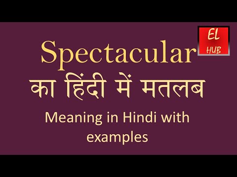 Spectacular  meaning in Hindi