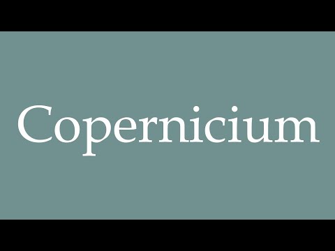 How to Pronounce ''Copernicium'' Correctly in French