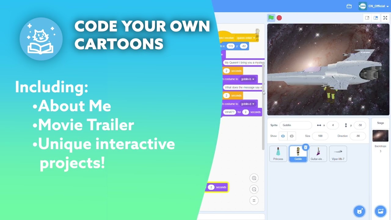 Camps Code your own cartoons