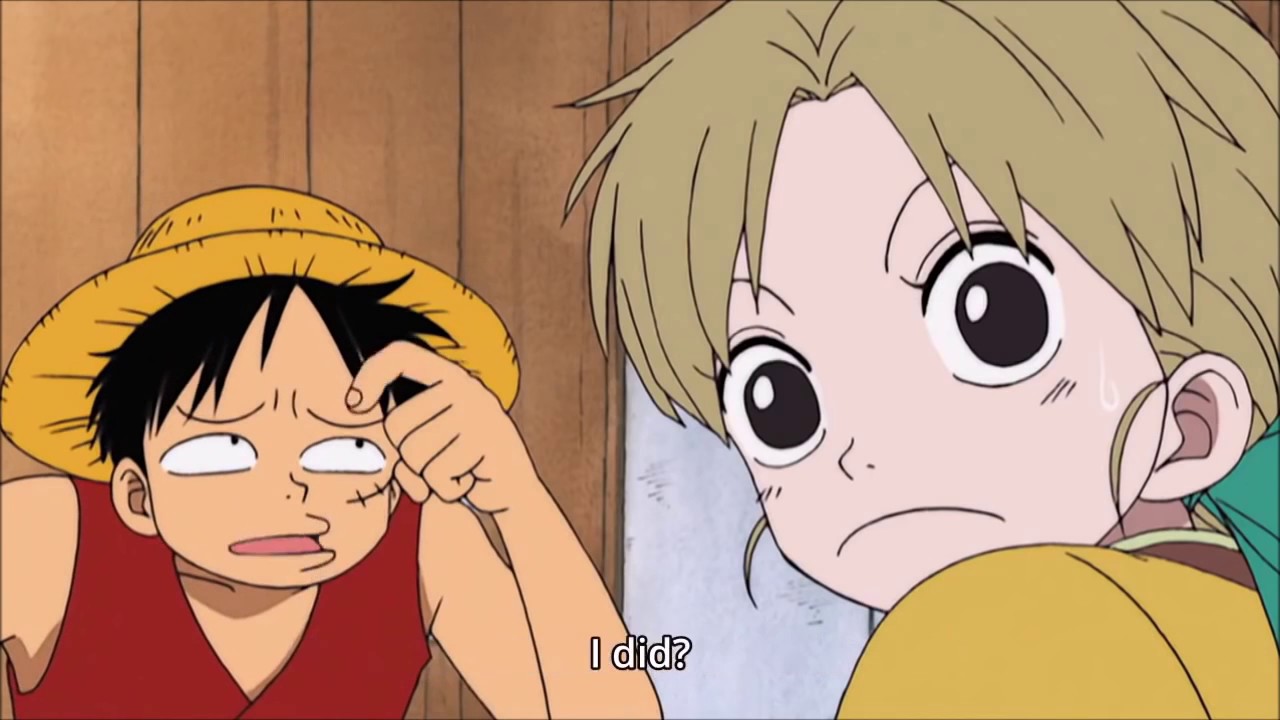 Luffy falls into Sanji's trap