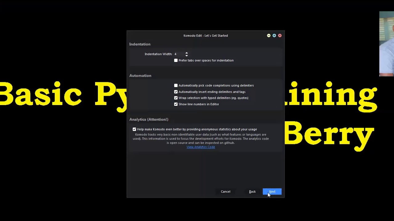 1. Installing Python and Komodo Editor
