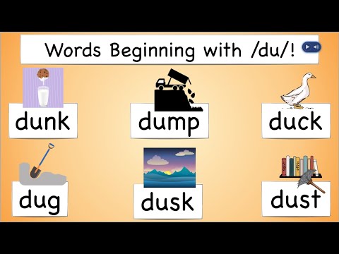 Phonics for Kindergarten and First Grade: Words Beginning with /du/ dug, duck, dump