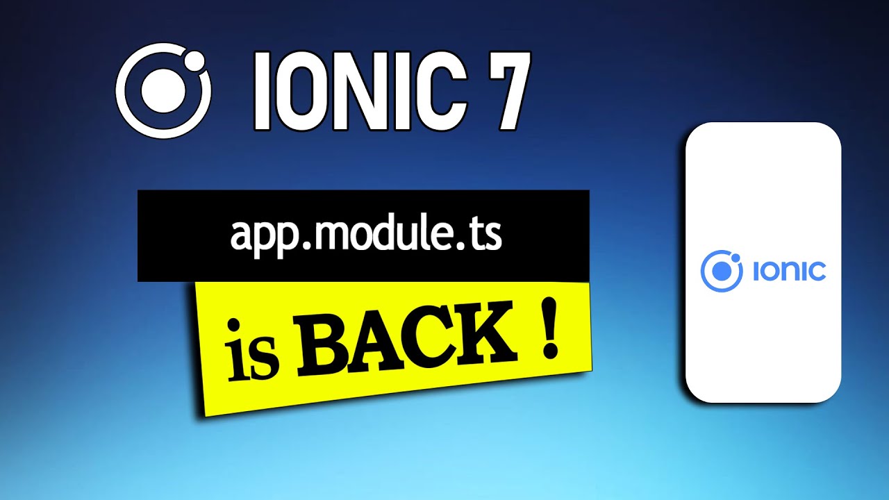 Ionic - app.module.ts is Back! Learn to transform app from Modular to Standalone Approach.