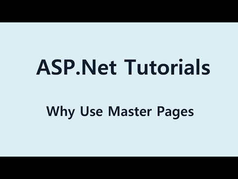 Why Use Master Pages in Asp.Net