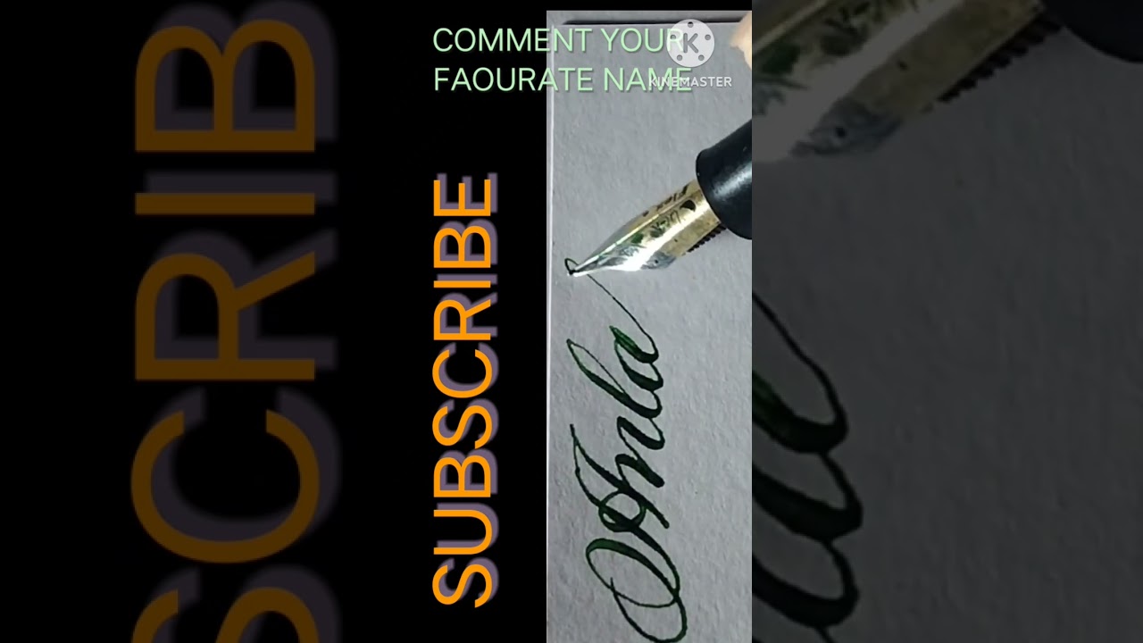 calligraphy style Subscribers request name#calligraphy #viral #cursive #shorts @SAMYAKARTS