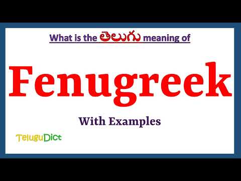 Fenugreek Meaning in Telugu | Fenugreek in Telugu | Fenugreek in Telugu Dictionary |