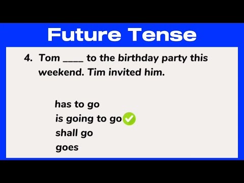 Future Tense 20 Questions and Answers / English Grammar Quizzes / Choose the correct option.