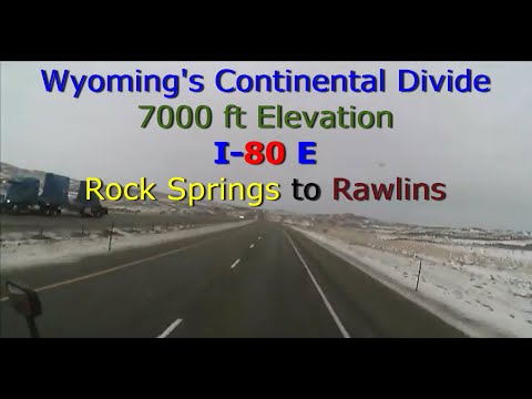 Wyoming's Continental Divide, 7000 ft elevation, on I-80 E.  2016-12-16
