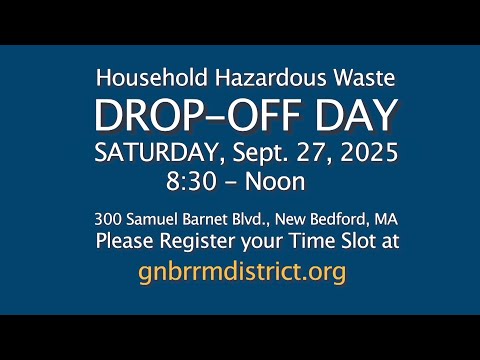 Household Hazardous Waste drop off PSA Sept 27 2025