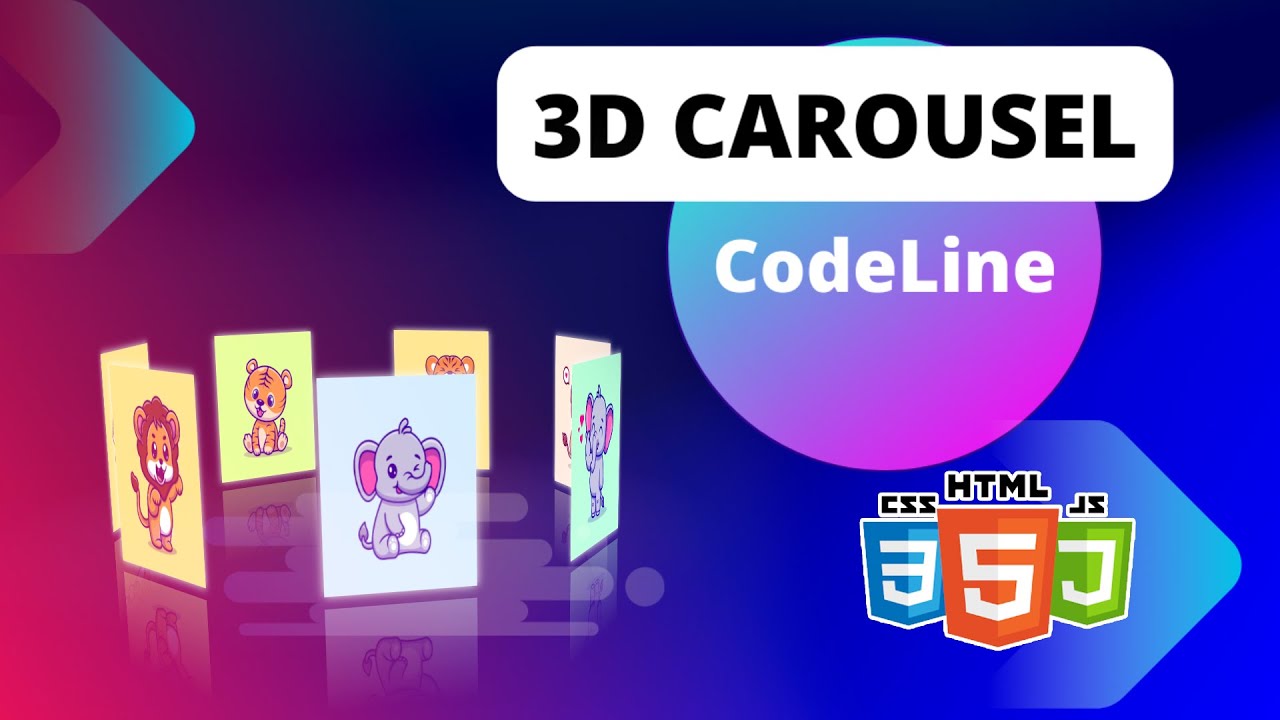 3D Carousel using HTML, CSS and JS