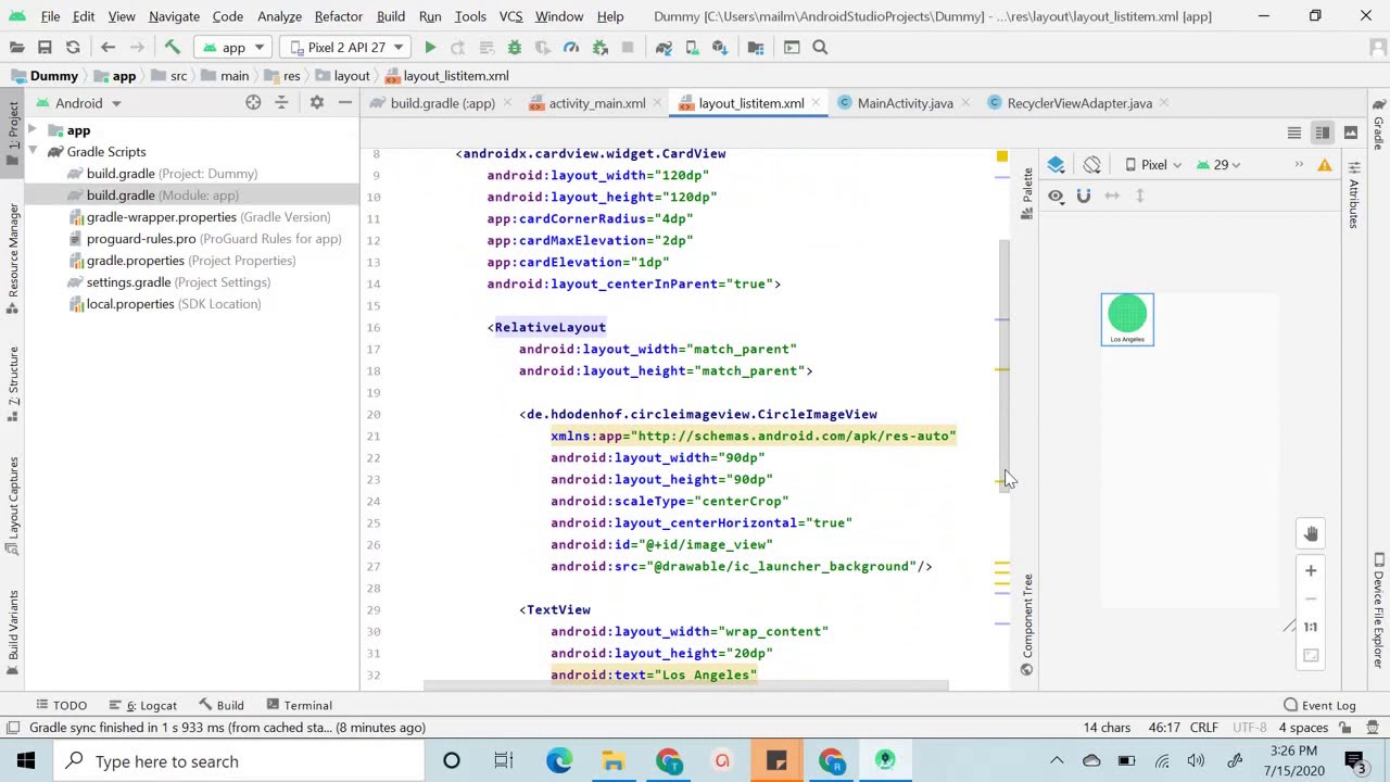 RecyclerView - Image and Text Scroll Simple.!!! - Part 4