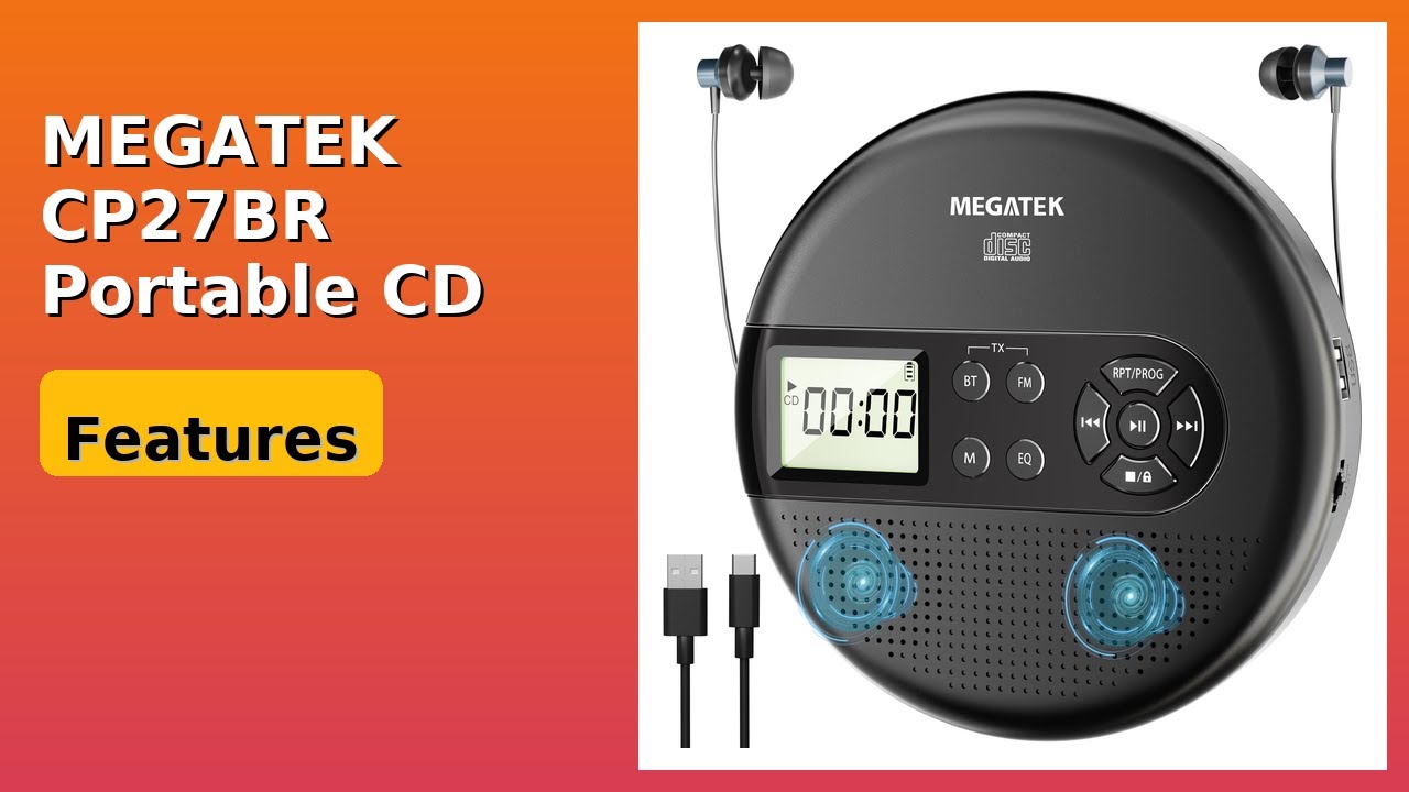 REVIEW (2026): MEGATEK CP27BR Portable CD Player. Features.