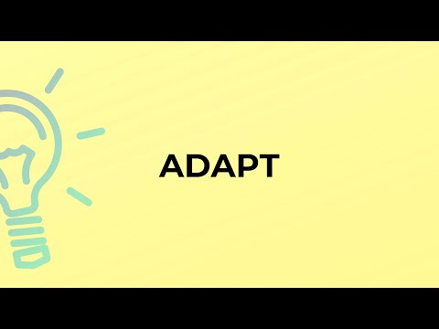 What is the meaning of the word ADAPT?