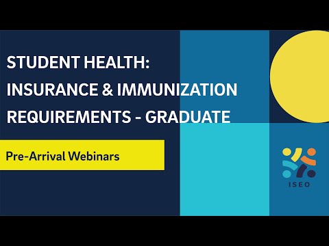 Pre-Arrival 2024: Student Health: Insurance & Immunization Requirements - Graduate