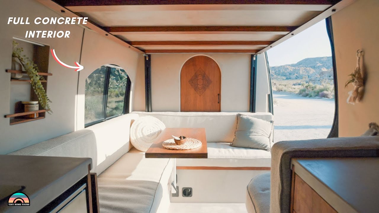 The "Concrete Oasis" Is a Deluxe Camper Van With an Elevator Bed and ...