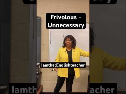 #Frivolous silly - unnecessary - not needed #grammareducator #iamthatEnglishteacher #grammarexercise