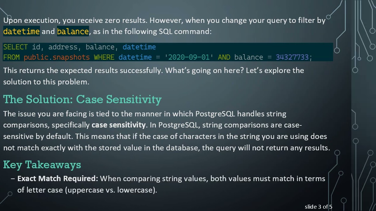 Resolving PostgreSQL Select Queries: Understanding Case Sensitivity in SQL