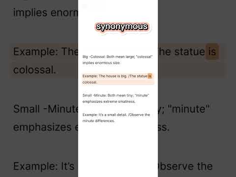 Synonymous. #shortvideo #shorts #short #viralvideo #reels