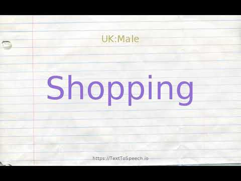How to pronounce shopping