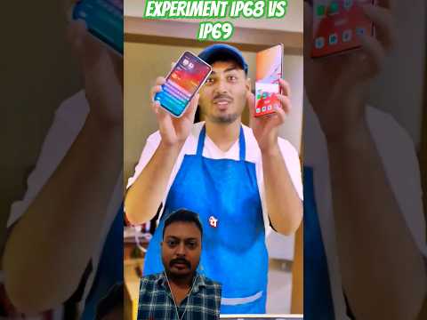IP68 vs IP69 Smartphone experiment 😱😱 #smartphone #tech #crazyxyz #gadgets #watertest