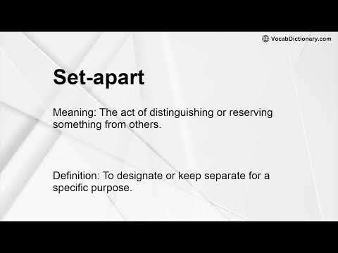 Set-apart Meaning