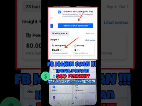 Cara Monetisasi Facebook, 500 Pengikut Saja !!! #cara #fb