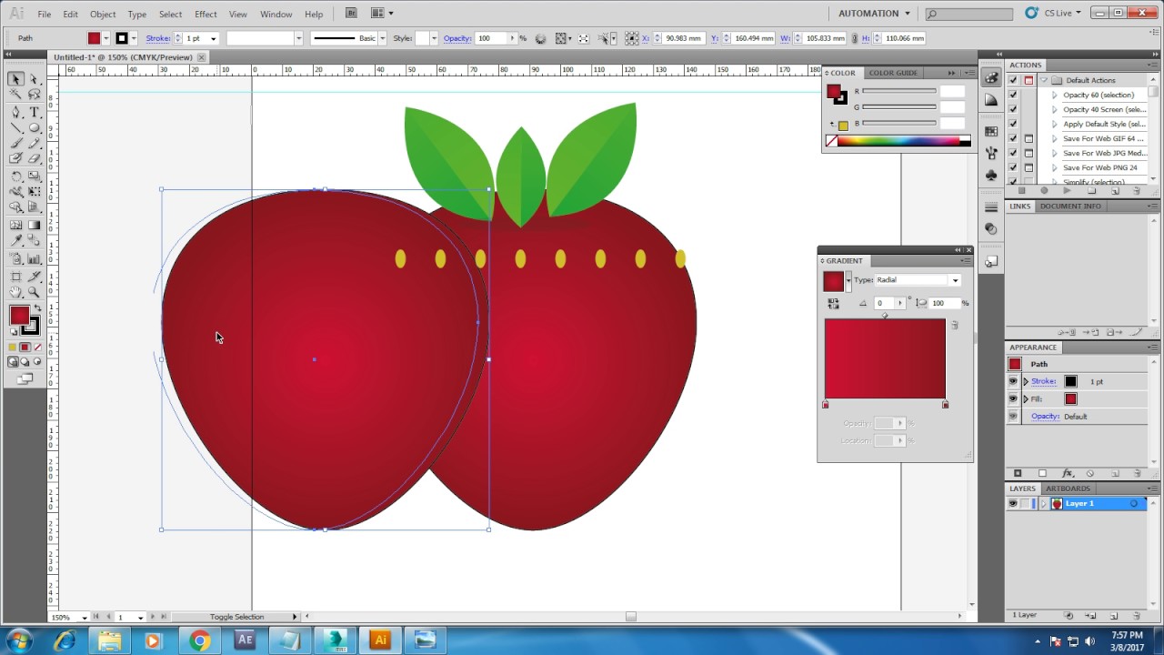 Tutorial on Creating Vector Strawberry in Illustrator