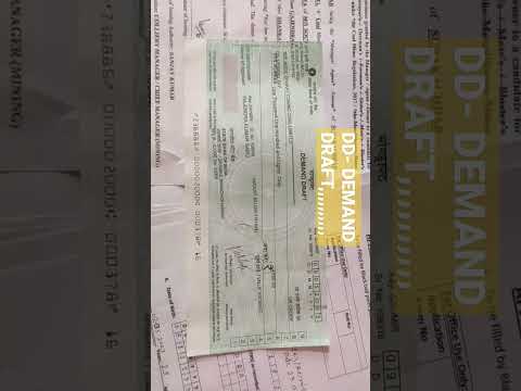 demand draft (DD) ka kon sa nomber fill krna hota hai?#