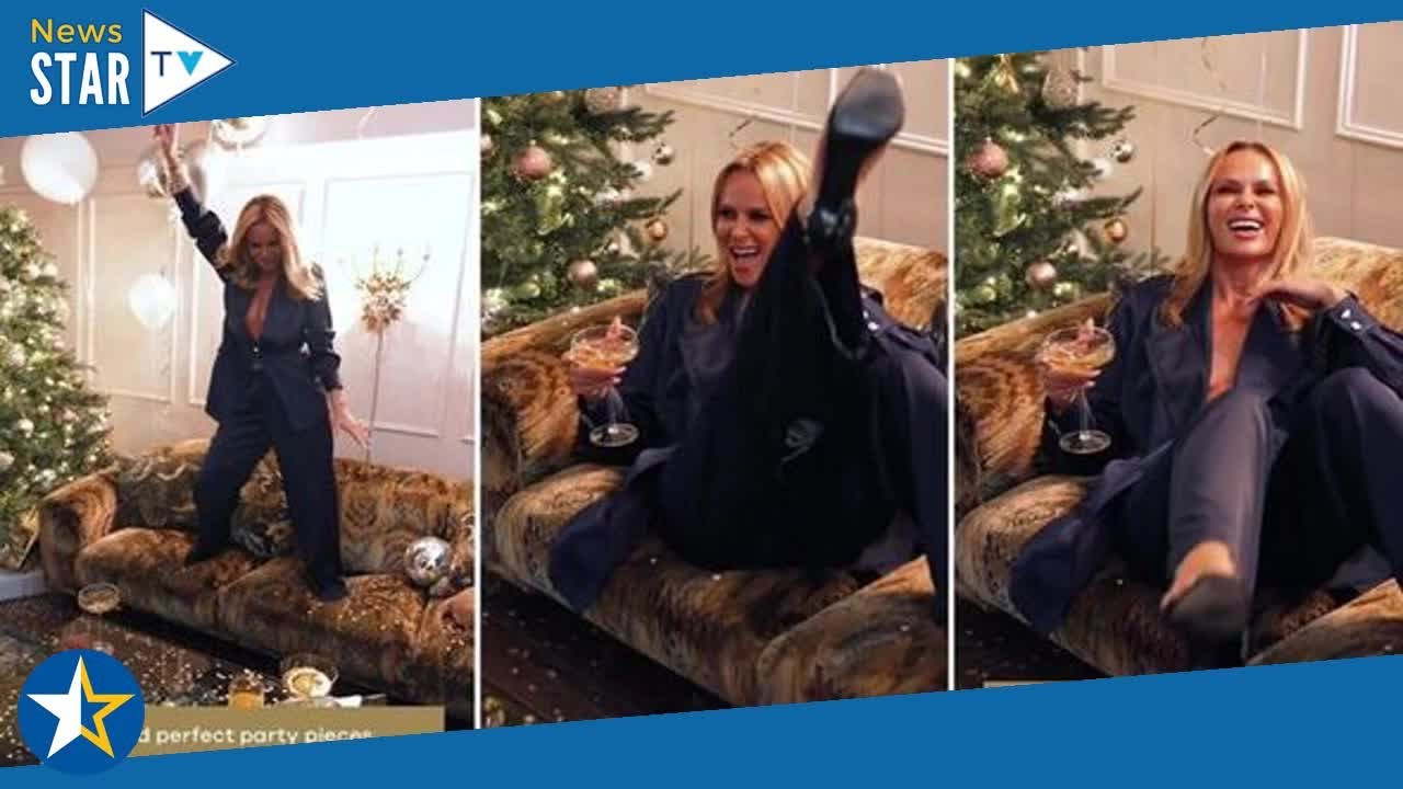 Amanda Holden, 51, goes braless as she parties with Davina McCall