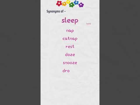 Synonyms of SLEEP #arcbrainsparks #dailyenglish #dailyvocabulary #englishvocabulary #vocabularywords