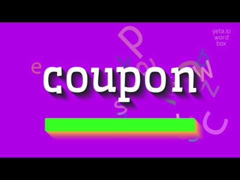 How to say "coupon"! (High Quality Voices)