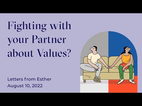 What to do if you’re clashing with your partner on values - Letters From Esther Live