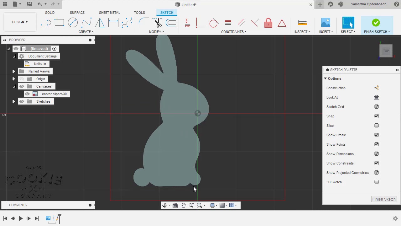 Fusion 360 Sketch + Cookie Cutter Tutorial with Add-In