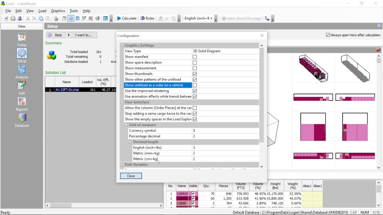 CubeMaster - How to build a truck loading after palletizing the boxes