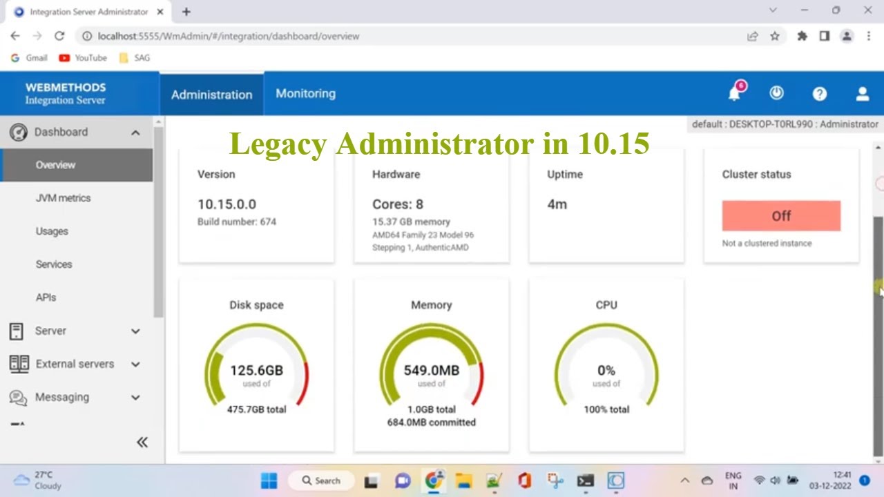 How to use the legacy Administrator every time you start Integration Server