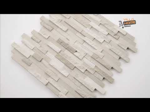 White Quarry Split Face 12″ x 12″ Marble Mesh-Mounted Mosaic Tile Pattern-MSI Collection