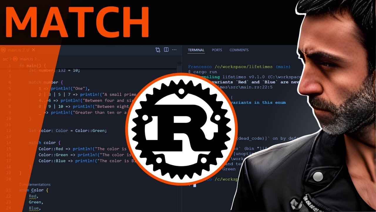 Mastering Rust's Match Control Flow - Full Crash Rust Tutorial for Beginners