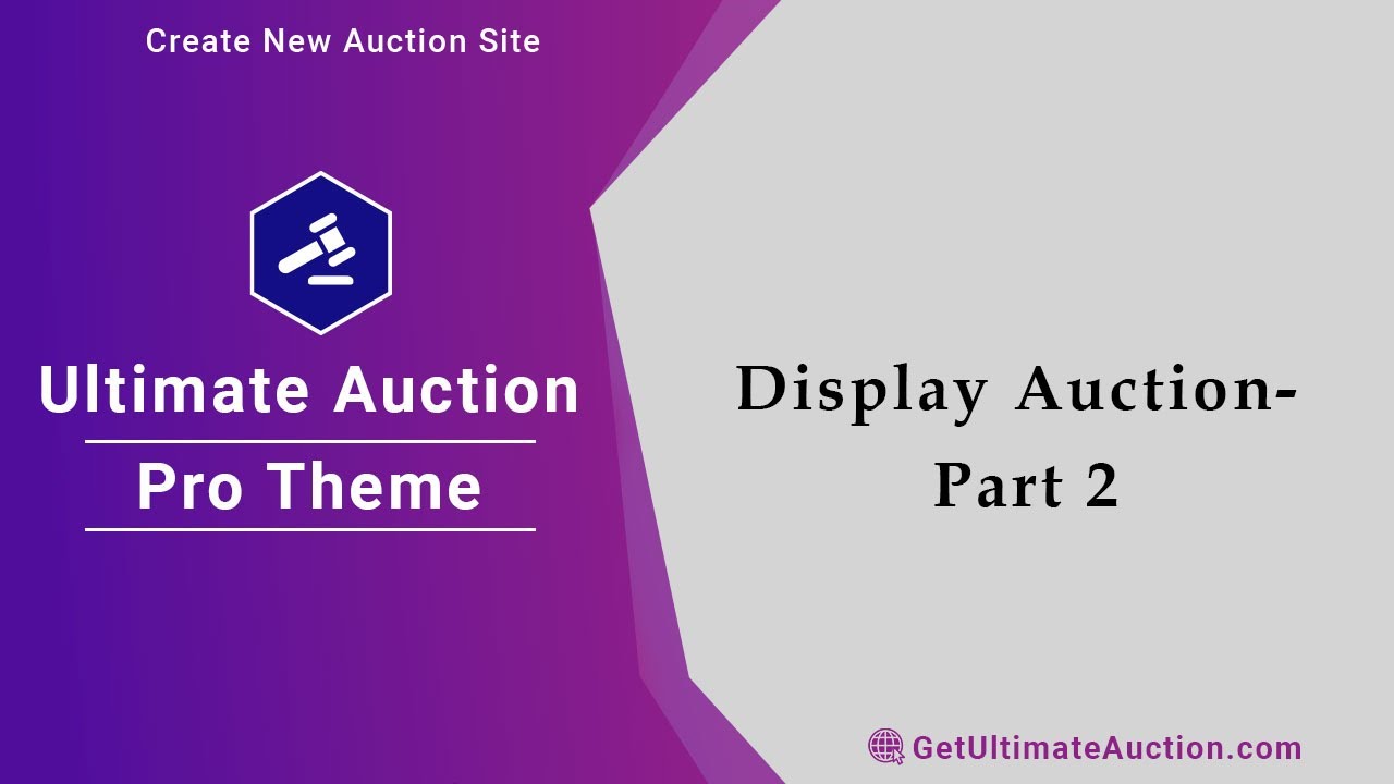 Ultimate Auction Pro - Video 7: How to display auction products using template