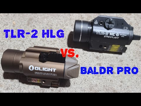 Streamlight TLR-2 HLG vs Olight Baldr Pro: Beam Comparison #shorts