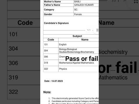 My cuet ug result 2023|pass or fail #trending