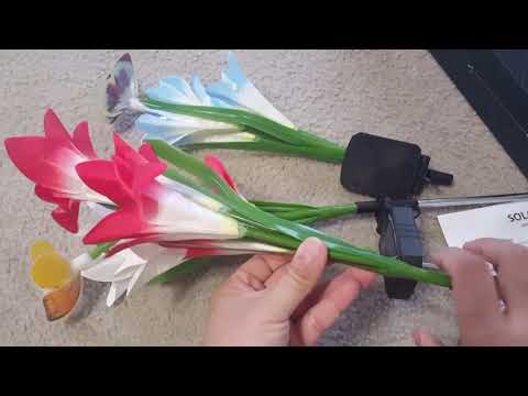 Solar flower garden lights