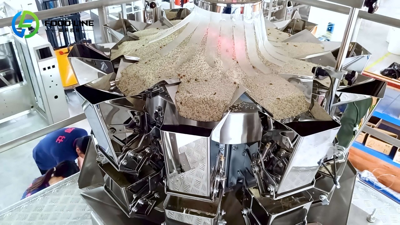 VFFS Multihead Weigher Packing Machine In Action