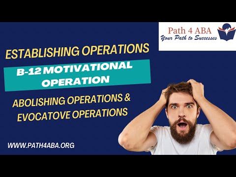 What is the difference between Establishing operations and abolishing? Abative and evocative?
