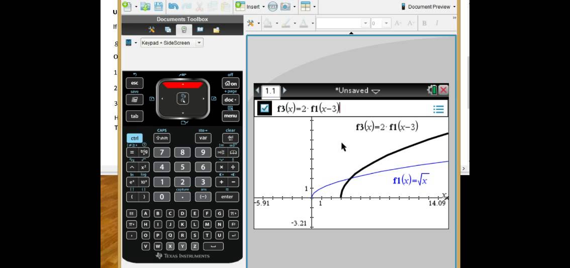 Using Function Notation on the Calculator & Desmos