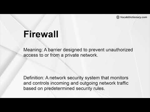 Firewall Meaning